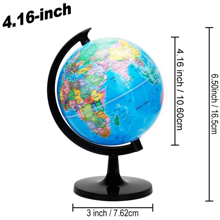 Golden Dragon Educational Rotating World Map Globes with Stand ...