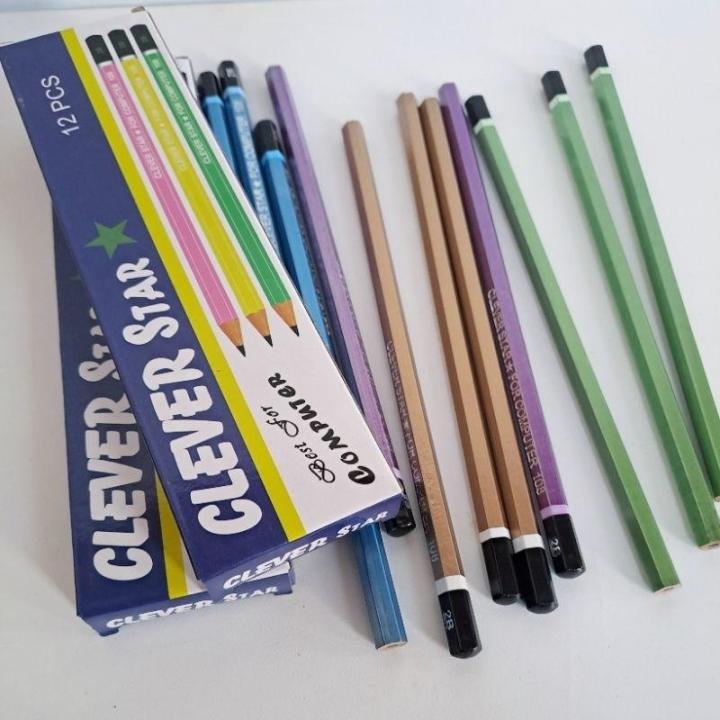 Pensil Kayu 2B Cleaverstar isi 12 pcs / Pensil Ujian Murah-Stationery ...