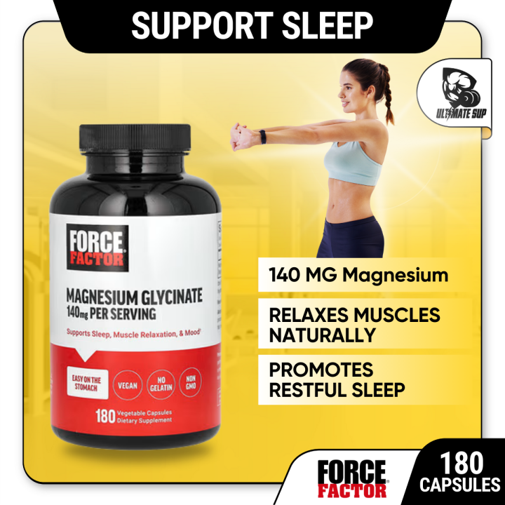 Force Factor, Magnesium Glycinate, Support Sleep, Muscle Relaxation And ...