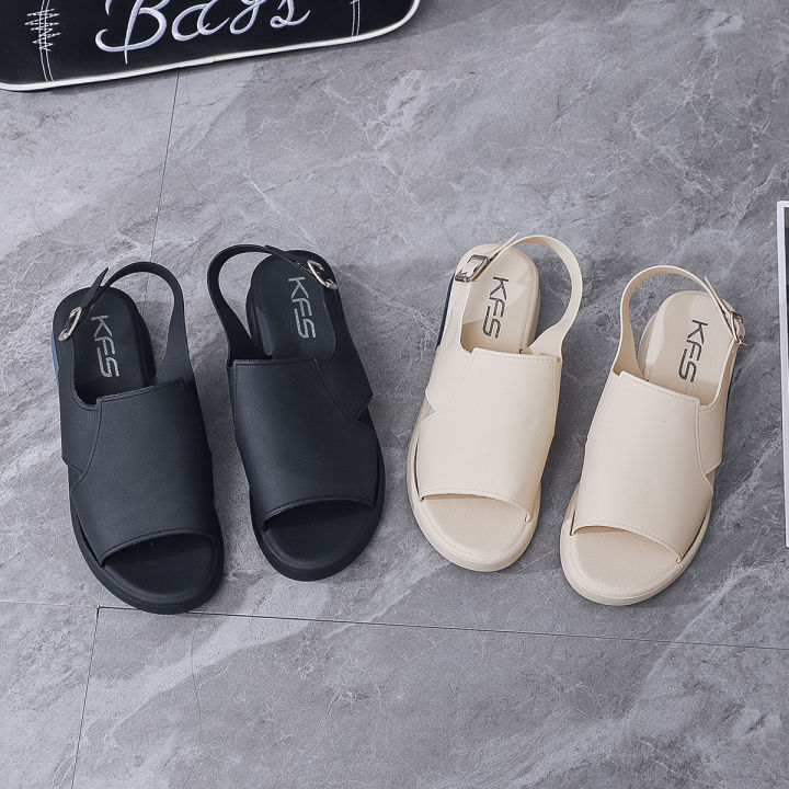 Versatile super comfortable cool rubber sandals woman | Lazada PH