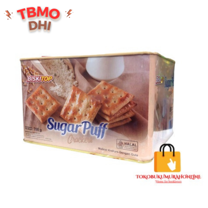 TBMO BISKITOP SUGAR PUFF CRACKERS KEMASAN KALENG 350GR / BISKUIT / Kue ...