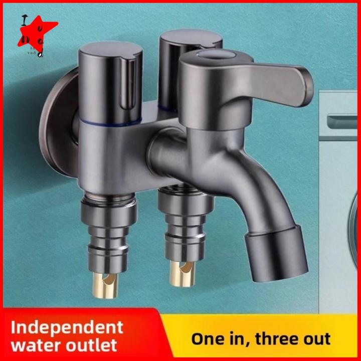 INVADER Dual Control Three Tap Faucet Multifunction Double Outlet Three ...