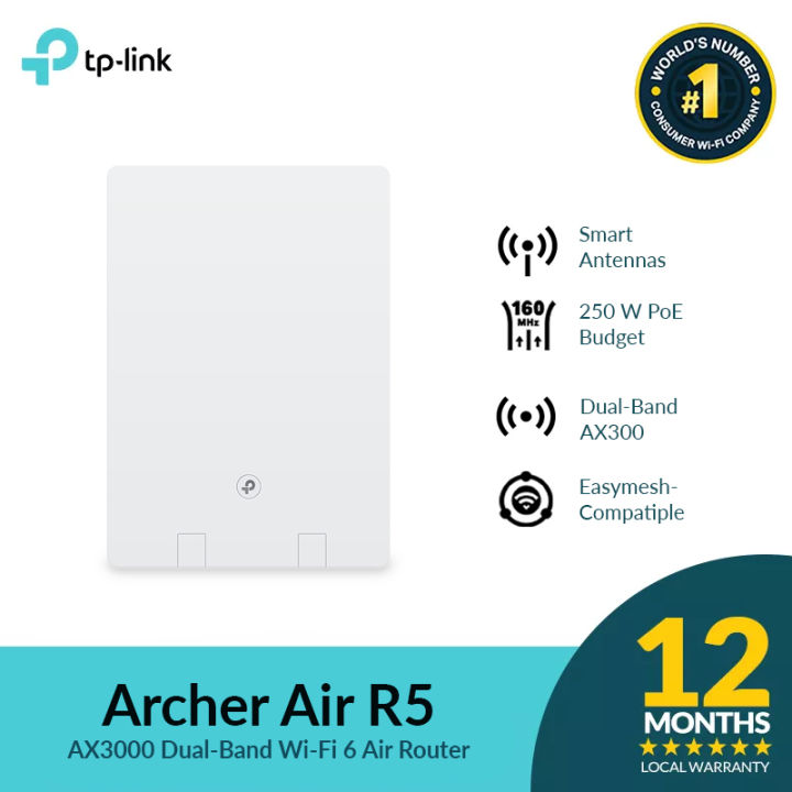 TP-Link Archer Air R5 AX3000 Dual-Band Wi-Fi 6 Air Router | Multiple ...