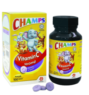 CHAMPS Chewable Vitamin C 100mg (100s) Blackcurrant (Expiry 08/27 ...