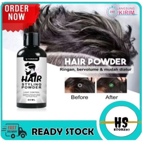 YURIZUMI Hair Powder Pria Wanita Unisex Hair Styling Powder Pomade ...