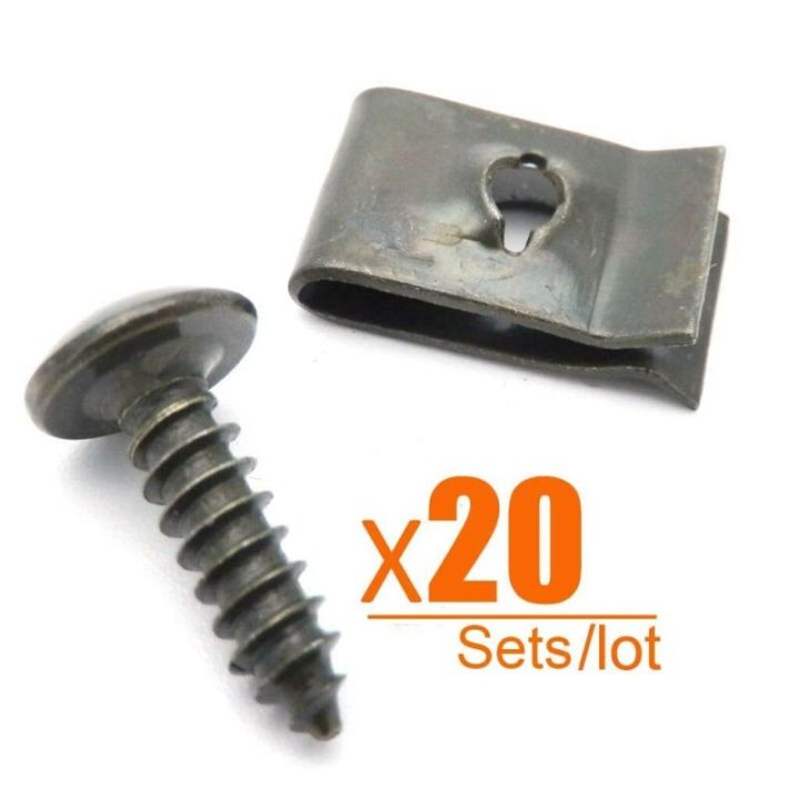 SUITU 20 Pcs U-Type Clips Screws For Car Fitting Side Skirts Wear Clip ...