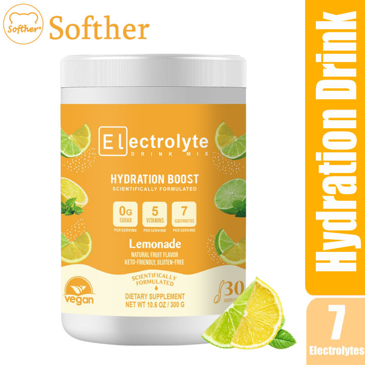 Softher Electrolytes Powder Hydration Powder with Multiple Vitamins ...