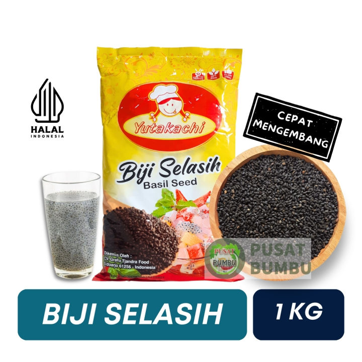 Biji Selasih Super 1Kg Yutakachi / Basil Seed 1 Kg / Biji Selasih Super ...