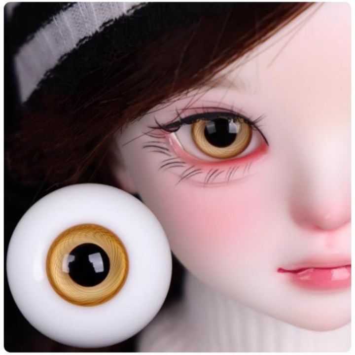 CONGMING น่ารัก ดวงตาแก้วสีน้ำเงินทอง 2 สี 10มม. 12มม. 14มม. 16มม. ลูก ...