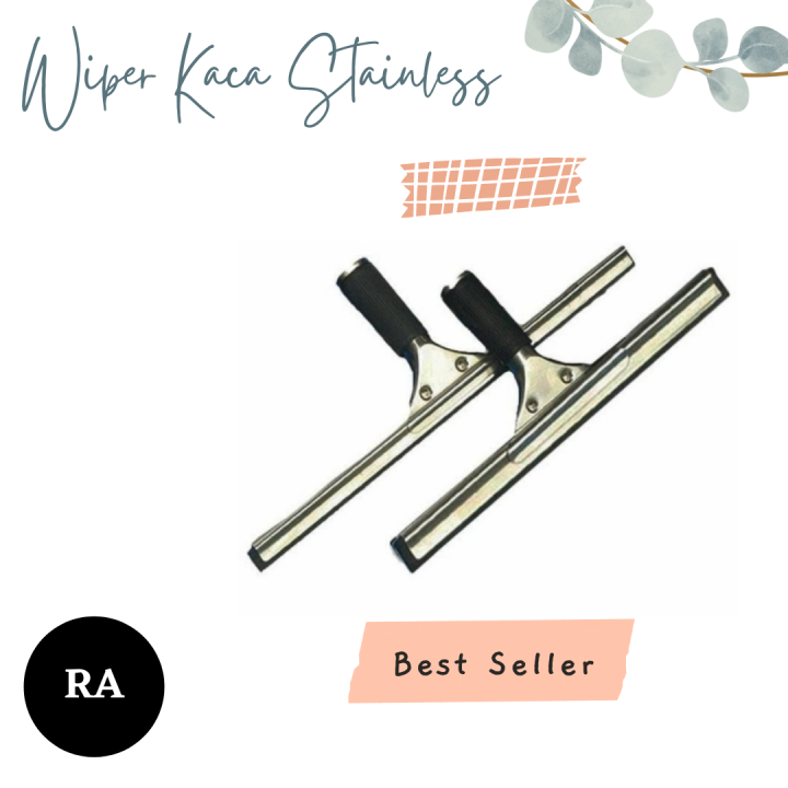Wiper Kaca Stainless Squeeze Wefer Kaca Karet Pembersih Kaca Stik Kaca ...