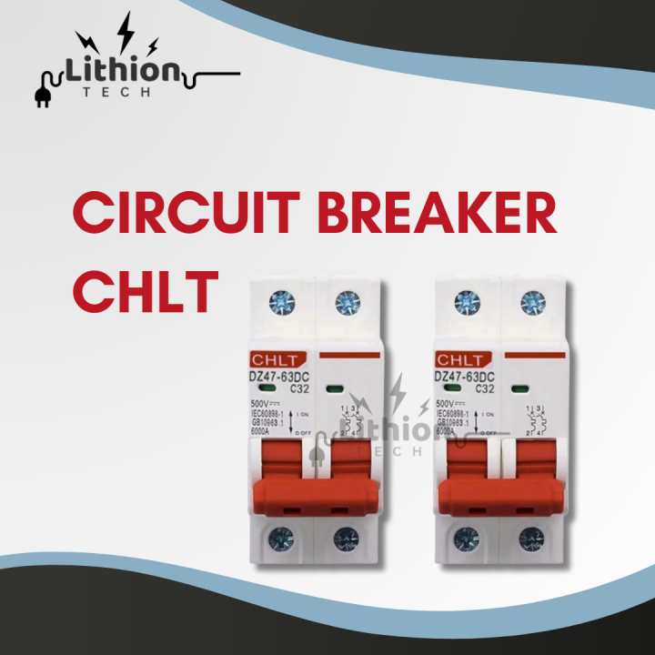CHLT DC Solar Circuit Breaker 2 Poles MCB - Miniature Circuit Breaker ...