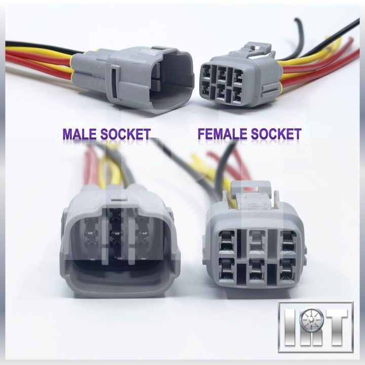 6 Pin Headlamp Socket Vios NCP150 2013- Toyota Projector Headlight ...