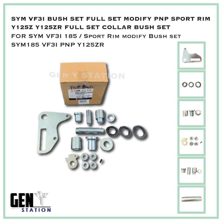 SYM VF3I FULL BUSH SET MODIFY PNP SPORT RIM Y125Z Y125ZR / FULL COLLAR BUSH SET FOR SYM VF3I 185 ...