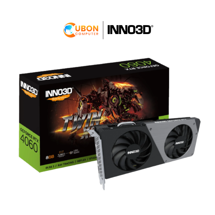 การ์ดจอ VGA INNO3D GEFORCE RTX 4060 TWIN X2 - 8GB GDDR6 128BIT ประกัน ...