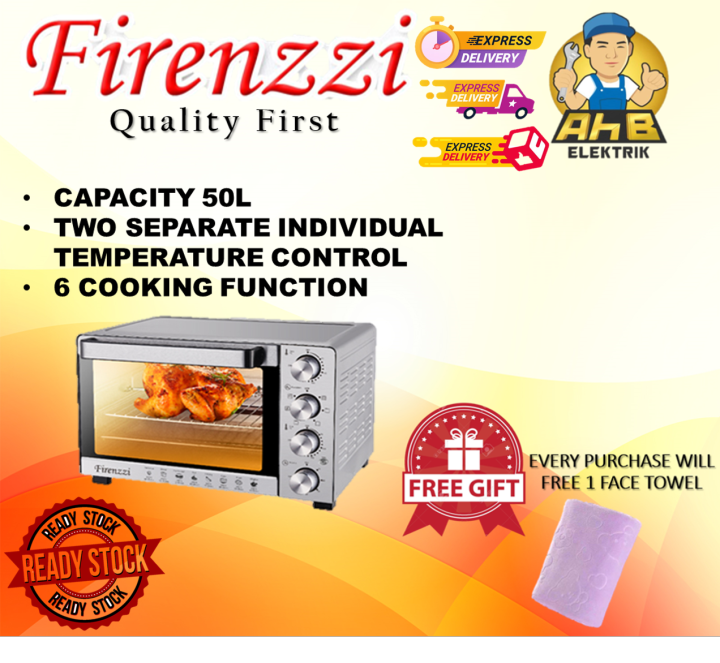 FIRENZZI Electric Oven Stainless-Steel Oven TO-4050 SS (50L) | Lazada