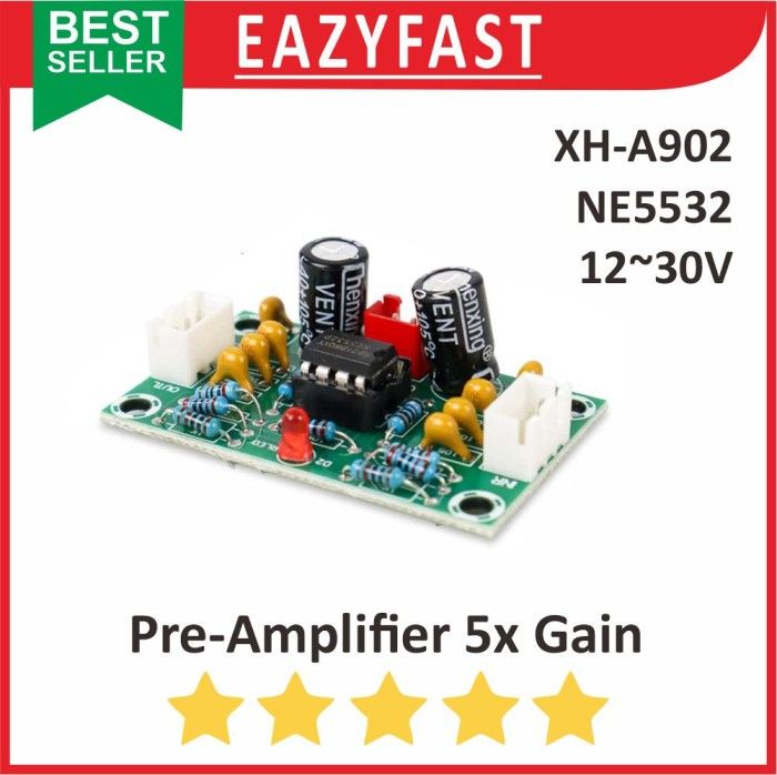Preamp Pre Amp Amplifier NE5532 5x Gain Penguat Awal Ampli XH-A902 | Lazada Indonesia