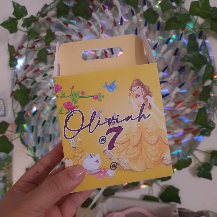 Belle Beauty and the Beast Theme Party Gable box | Loot box | Cabdy box ...