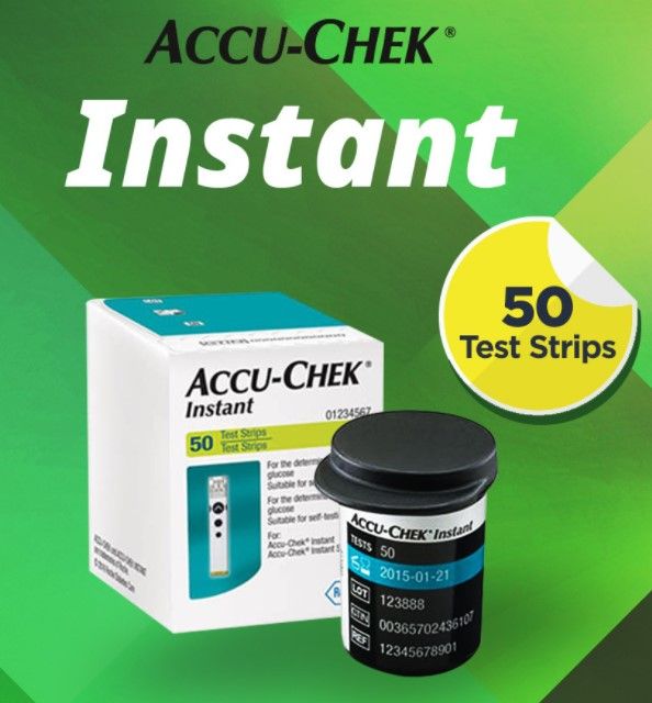 Accu-Chek Instant Test Strip / Diabetic Blood Glucose Strips 50pcs ...