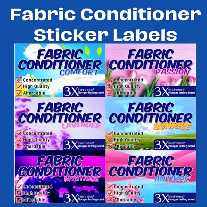 FABRIC CONDITIONER STICKER LABEL | PEEL & STICK ( GLOSSY / VINYL ...