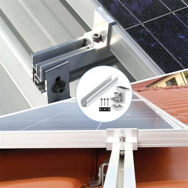 Solar Panel Bracket U-Rail Roof Rail Connector Bracket Roof Mounting ...