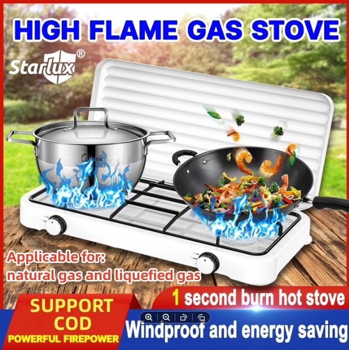 [Local Delivery] Portable Double Burner Gas Stove Gas ranges stove ...