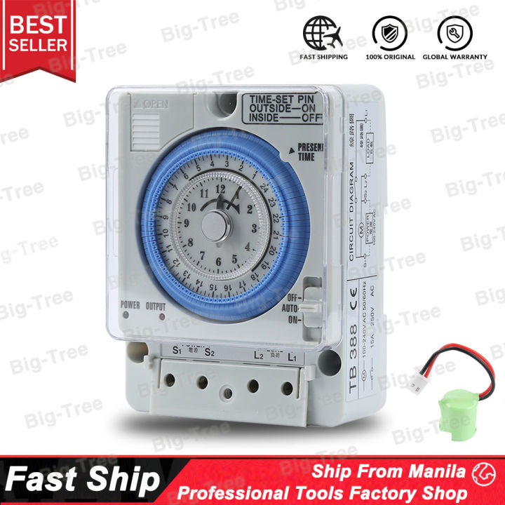 COOFARI Switch Timer TB388 AC220V 10A Switch Timer 5W Electric Switch ...
