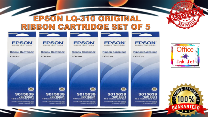 EPSON S015639 ORIGINAL RIBBON CARTRIDGE FOR EPSON LQ-310 PRINTER (BLACK ...