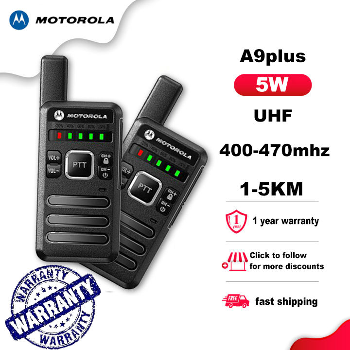 Motorola A9plus Mini Two Way Radio Walkie Talkie Long Range 5KM Outdoor ...