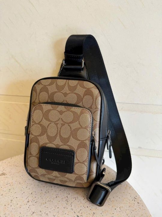 Coach Track Pack 14 In Signature Canvas CL412 - Khaki | Lazada PH