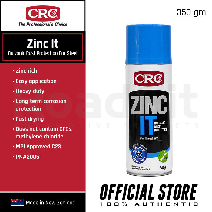 CRC Zinc It Galvanic Rust Protection For Steel 350g, 1 Spray Can 2085 ...