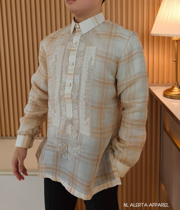【Ready Stock】 MODERN BARONG TAGALOG COCON FOR MEN | Lazada PH