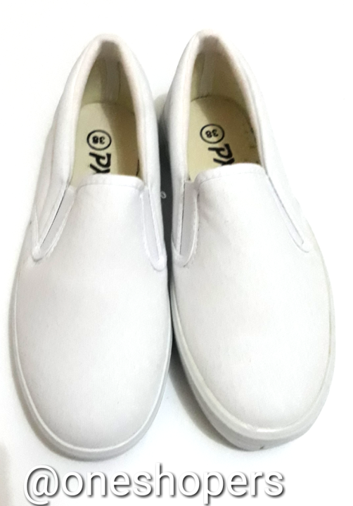 Sepatu PX Style Kanvas Type 179/ Sepatu Pabrik Putih Polos Model Slip ...