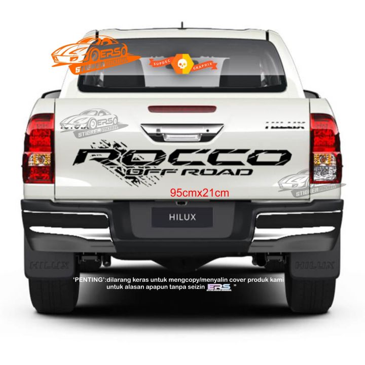 sticker stiker hilux rocco bak belakang stiker mobil toyota hilux rocco ...