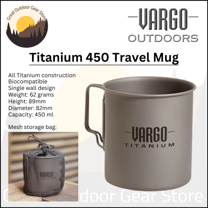 VARGO Titanium Travel Mug | Lightweight Ultralight Outdoor Backpacking ...