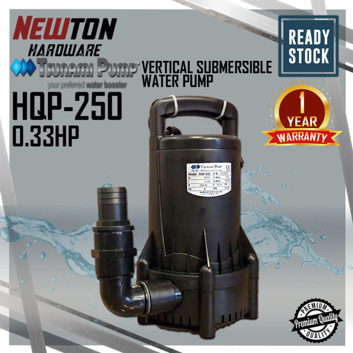 ''TSUNAMI PUMP'' HQP-250 VERTICAL SUBMERSIBLE WATER PUMP 250W | Lazada