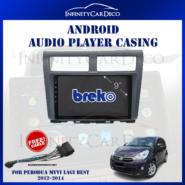 Perodua Myvi (Lagi Best) (Black) 2012-2014 9" Android Player Dashboard ...