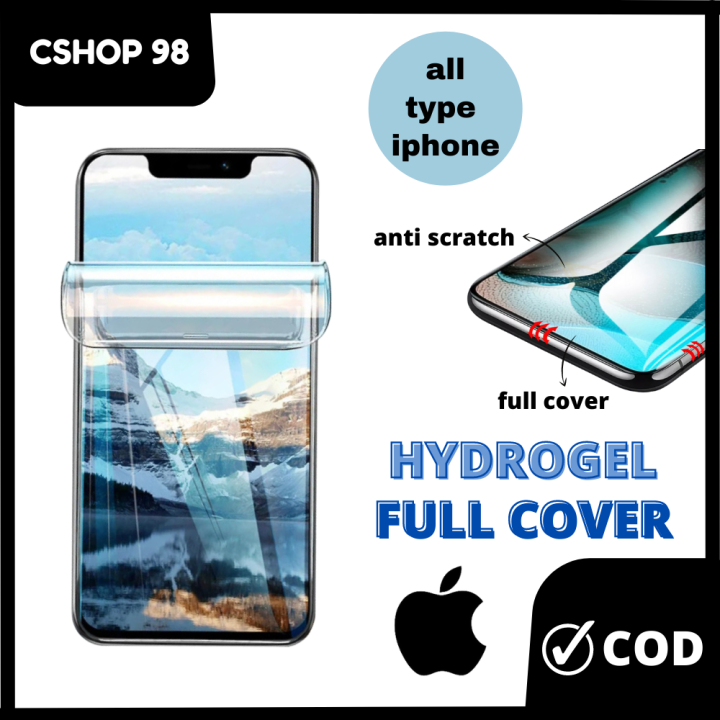 HYDROGEL SCREEN PROTECTOR FULL COVER ANTI SCRATCH FOR IPHONE ANTI GORES ...