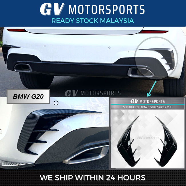 BMW 3 Series G20 Rear Bumper Side Splitter Canard BMW G20 318i 320i ...