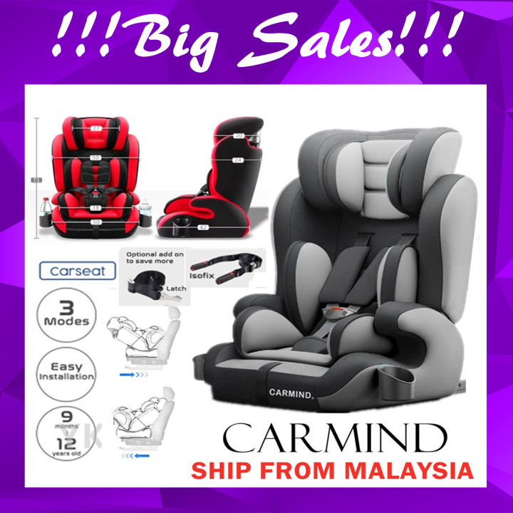 Ready Stock CARMIND Exclusive Non Isofix Baby Car Seat For 9 Kg to 36KG ONE CAR SEAT UNTIL 12 ...