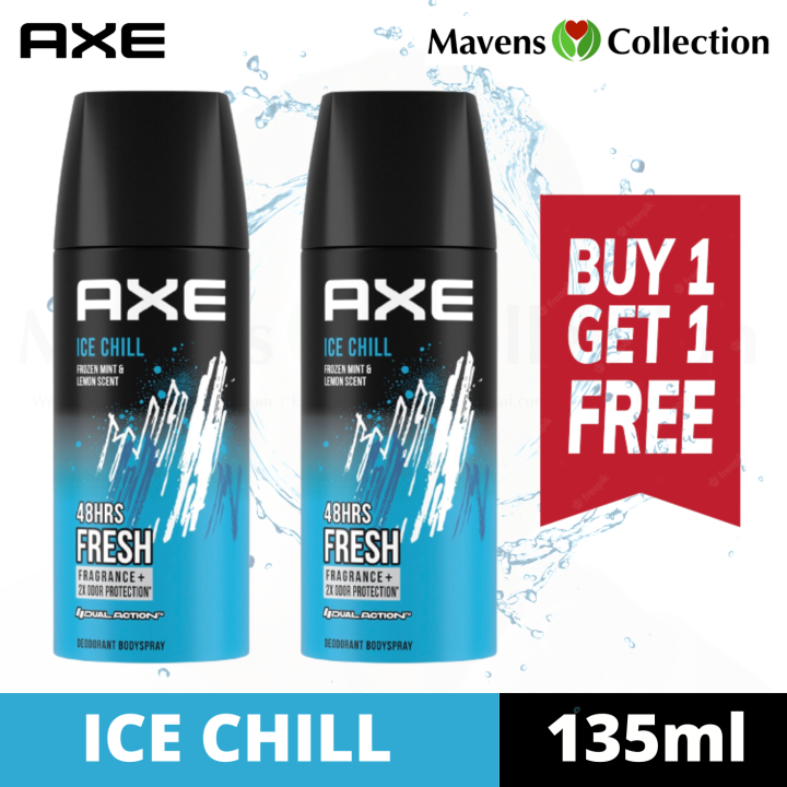 (Buy 1 Take 1) AXE 135ml Deodorant Body Spray ICE CHILL Frozen Mint ...
