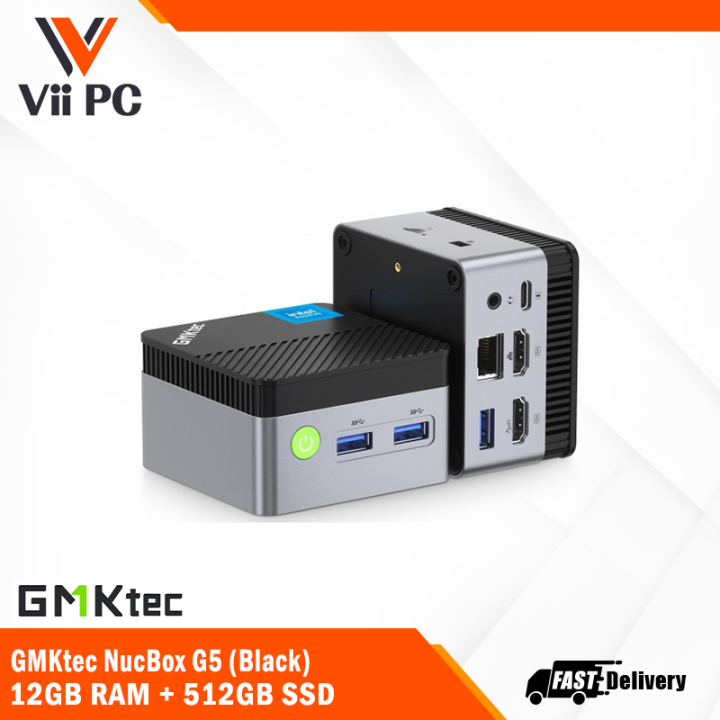 GMKtec NucBox G5 Black - Intel N97 Processor , 12GB RAM + 512GB SSD ...