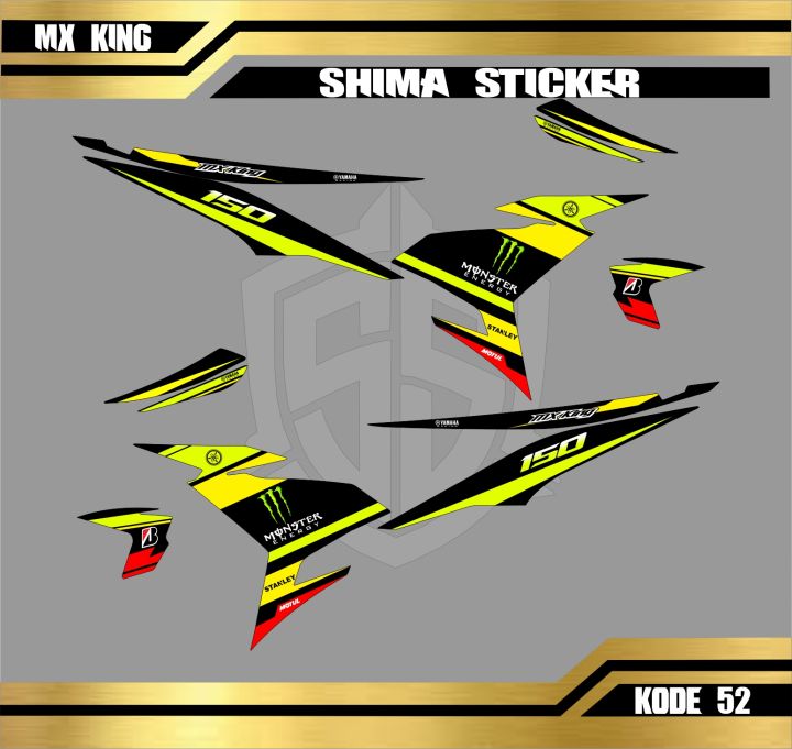 Stiker MX KING Striping MX KING Motor YAMAHA Sticker Variasi Racing 52 ...