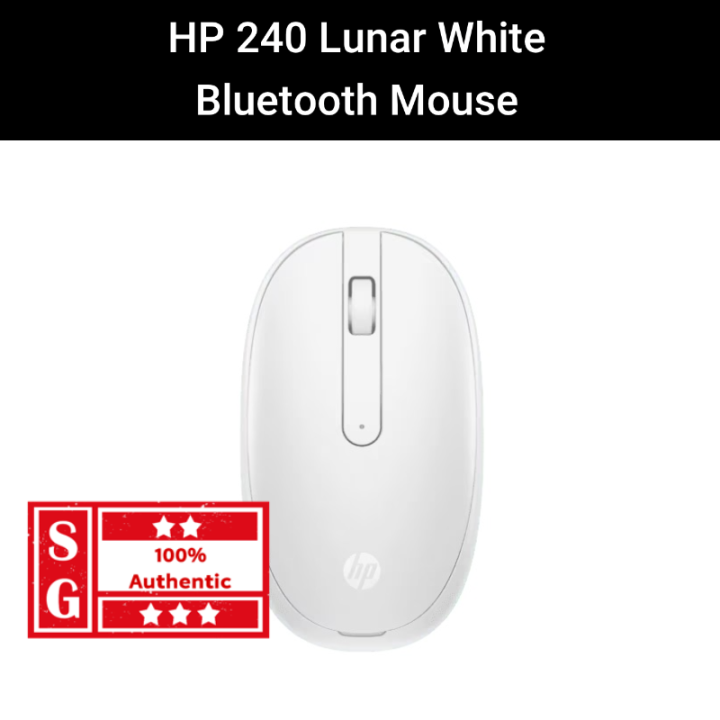 HP 240 Lunar White Bluetooth Mouse 793F9AA White Mouse HP Mouse ...