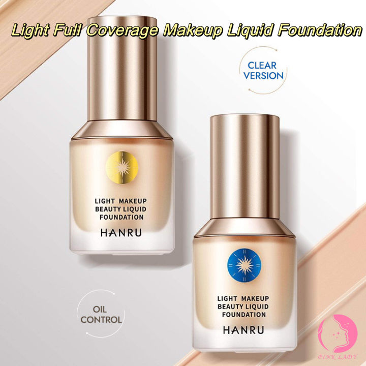 HanRu Light Makeup Liquid Foundation Waterproof Long-lasting Clear Full ...