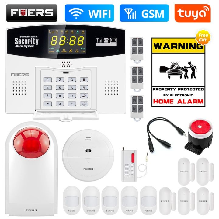 Fuers Tuya Smart 4G GSM Alarm Burglar Alarm 433MHZ Wireless Wired Zone ...