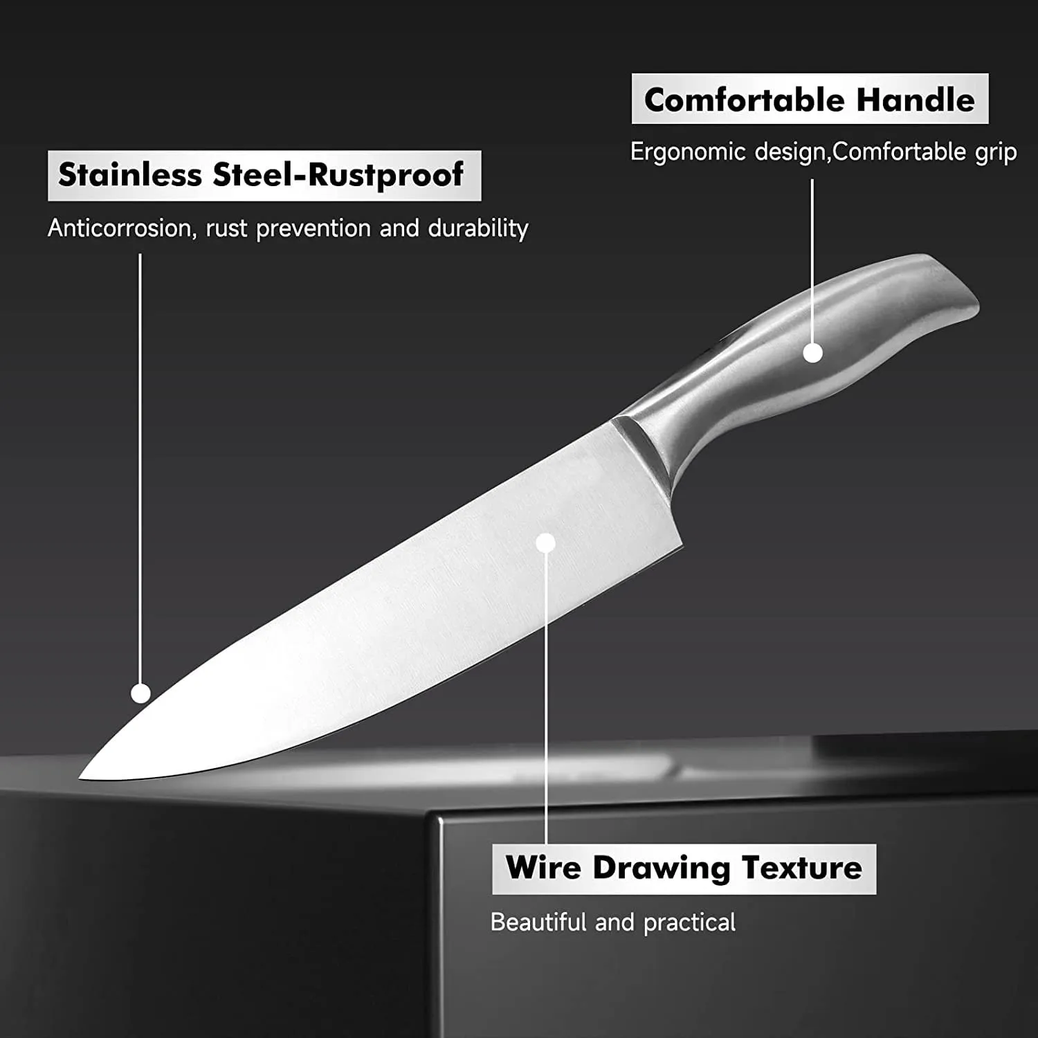 Stainless Steel Super Sharp Silver Knife (6-7-8 inch) 3 Size | Lazada PH