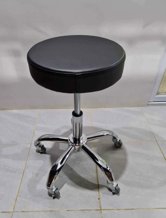 HEAVY DUTY Laboratory Black Stool Chair with Wheels | Lazada PH