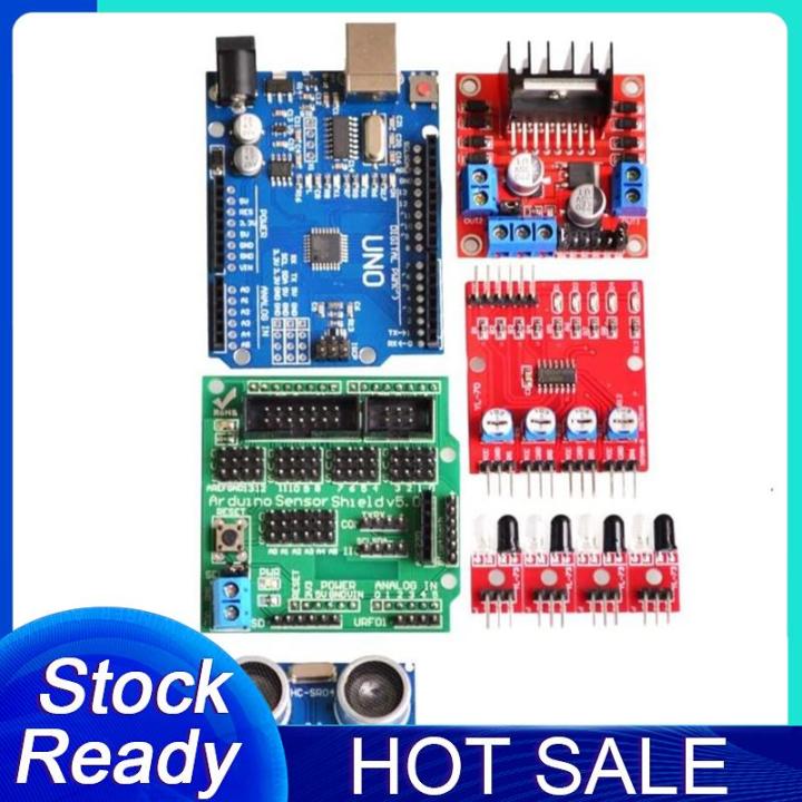 CMVI L-Smart Robot Car Chassis Kit Speed Encoder Battery Box 4WD Module ...