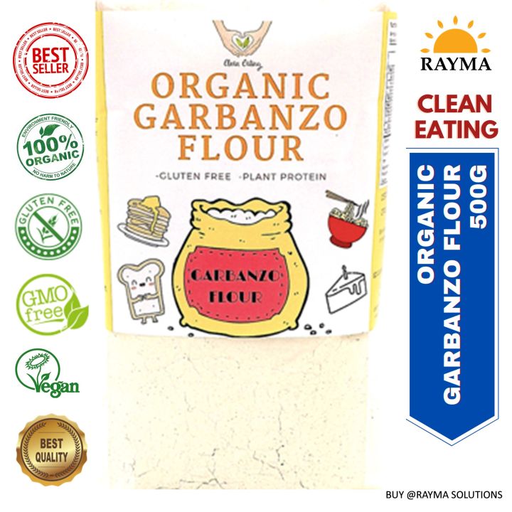 CLEAN EATING Premium Gluten-Flour Organic Garbanzo / Chickpea Flour ...
