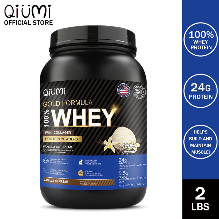 QIUMI Gold Standard 100% Whey Protein Powder BCAA Workout Supplement ...
